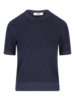 Fendi Ff Wool Sweater - Blue