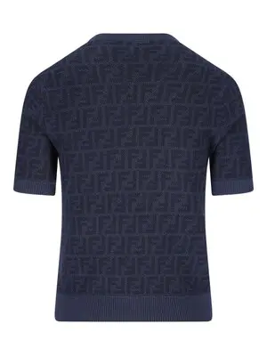 Fendi Ff Wool Sweater - Blue