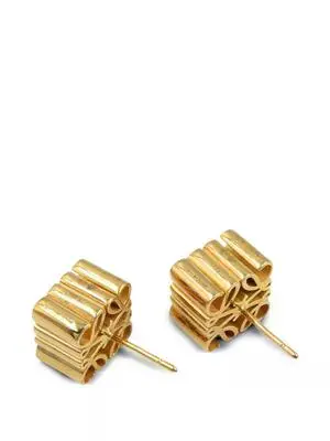 Loewe 20s Motif Stud Earrings - Gold