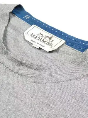 Hermès Crew-neck Knit Top - Grey
