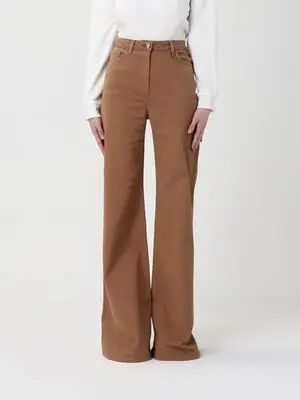 Elisabetta Franchi Wide Leg Jeans - Brown