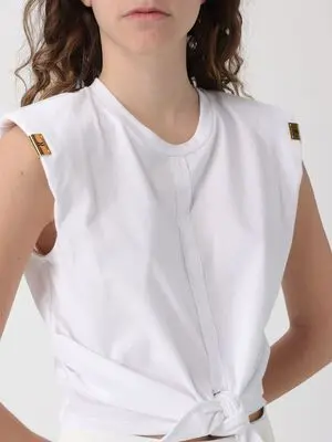 Elisabetta Franchi Sleeveless Top With Knot Detail - White