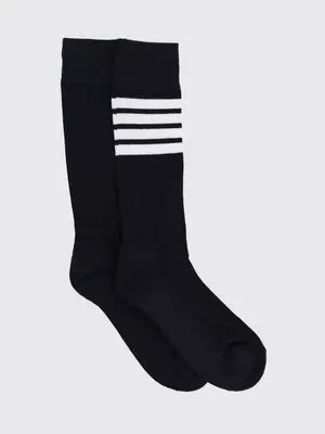 Thom Browne Ribbed Cotton Socks - Blue