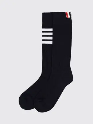 Thom Browne Ribbed Cotton Socks - Blue