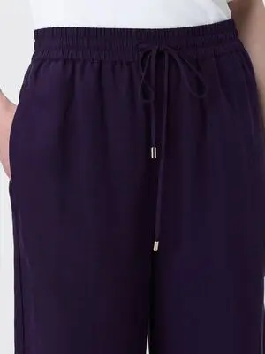 Liu Jo Wide Leg Drawstring Trousers - Violet