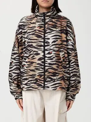 Pinko Zebra Print Polyester Windbreaker Jacket - Black
