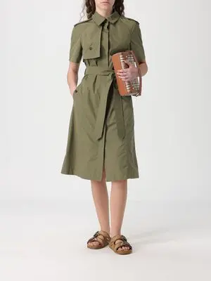 Burberry Belted Shirt Dress - Green