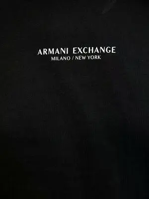 Armani Exchange Logo Print Crewneck Sweatshirt - Black