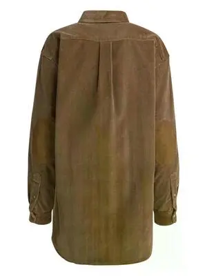 Miu Miu Corduroy Shirt With Elbow Patches - Brown