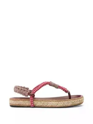 Isabel Marant Étoile Cotton And Leather Rope Sandals - Pink