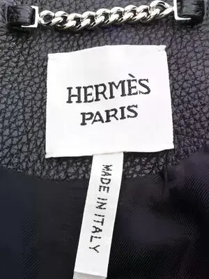 Hermès Leather Bomber Jacket