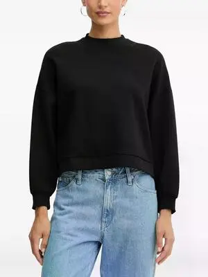 Armani Exchange Mock Neck Cropped Sweatshirt