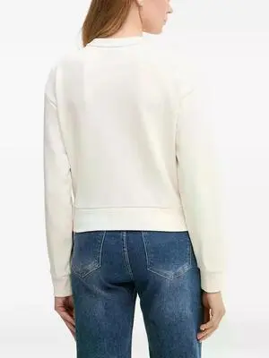 Armani Exchange Crew Neck Sweatshirt With Logo Detail - Neutrals