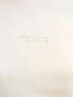 Armani Exchange Crew Neck Sweatshirt With Logo Detail - Neutrals