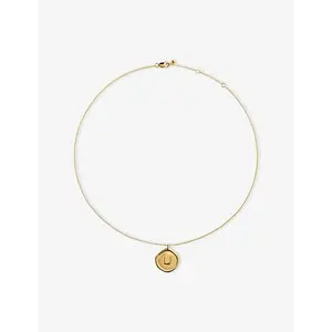 Monica Vinader Initial U Stamp Vermeil Necklace - Gold