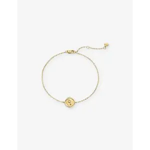 Monica Vinader Mini Initial 'q' Chain Bracelet - Gold