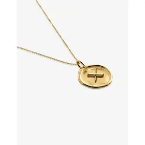 Monica Vinader Initial X Stamp 18ct Yellow Vermeil Chain Necklace - Gold