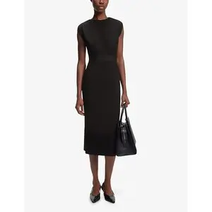 BOSS Short-sleeve Stretch-jersey Midi Dress
