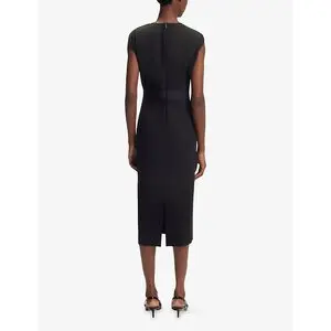 BOSS Short-sleeve Stretch-jersey Midi Dress