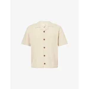 Paul Smith Open-collared Knitted Cotton-blend Shirt