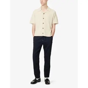 Paul Smith Open-collared Knitted Cotton-blend Shirt