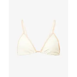 Johanna Ortiz Playa Del Rio Triangle Bikini Top - Ecru/nude