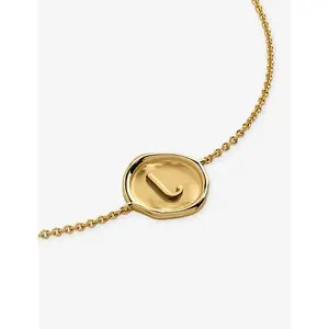 Monica Vinader Initial Y Stamp Chain Bracelet - Gold