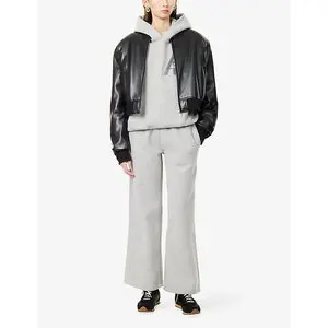 ANINE BING Kacey Cotton-jersey Jogging Bottoms - Medium Heather Grey