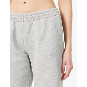 ANINE BING Kacey Cotton-jersey Jogging Bottoms - Medium Heather Grey