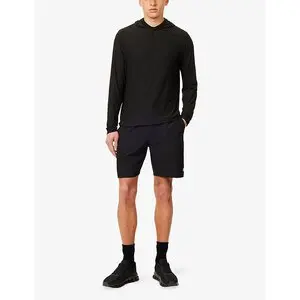 Vuori Strato Tech Regular-fit Stretch-woven Hoodie - Black