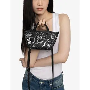Zadig&Voltaire Monogram Nano Coated-canvas Tote Bag - Black
