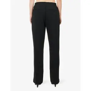 Vince Straight-leg Stretch-cotton Trousers - Black