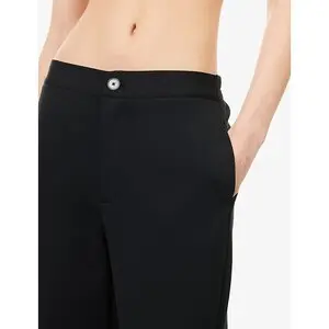Vince Straight-leg Stretch-cotton Trousers - Black