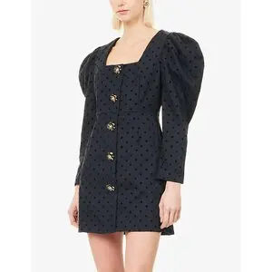 SISTER JANE Glow Spot Woven Mini Dress