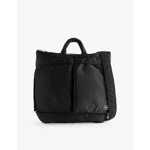 PORTER-YOSHIDA & CO Tanker Helmet Woven Top Handle Bag - Black