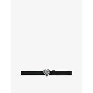 Zadig&Voltaire Sante Fe Crush Suede Belt - Black