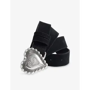 Zadig&Voltaire Sante Fe Crush Suede Belt - Black