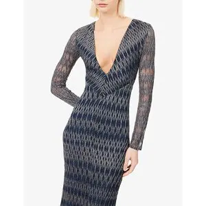Missoni Chevron-print Lamé Metallic-knit Maxi Dress