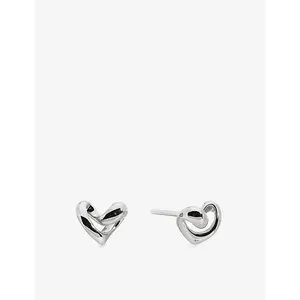 Monica Vinader Infinity Heart Sterling Stud Earrings - Silver