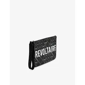 Zadig&Voltaire Revoltaire Z Monogram Faux-leather Pouch - Black