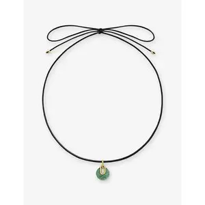 Monica Vinader Kate Young Aventurine Vermeil Cord Necklace - Gold