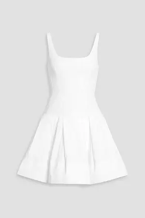 Simkhai Lucy Pleated Mini Dress - White