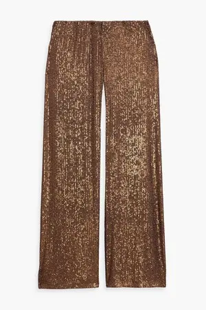 Norma Kamali Sequined Wide-leg Pants