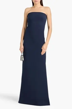 Norma Kamali Strapless French Cotton-blend Terry Gown