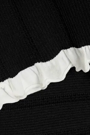 Proenza Schouler Kim Ruffled Pointelle-knit Midi Dress