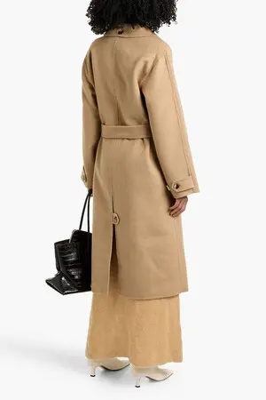 Proenza Schouler Belted Wool-blend Coat - Camel