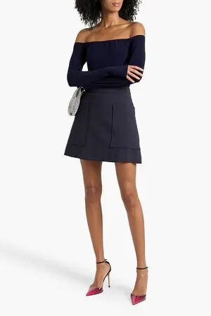 Norma Kamali Off-the-shoulder Stretch-jersey Top - Navy