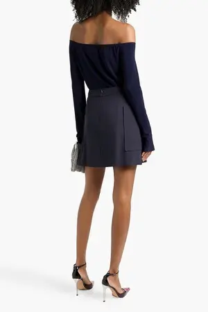 Norma Kamali Off-the-shoulder Stretch-jersey Top - Navy
