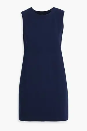 Norma Kamali French Cotton-blend Terry Mini Dress - Navy