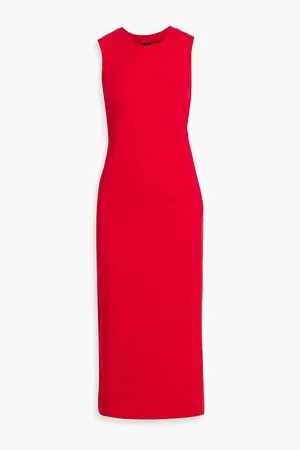 Norma Kamali French Cotton-blend Terry Midi Dress